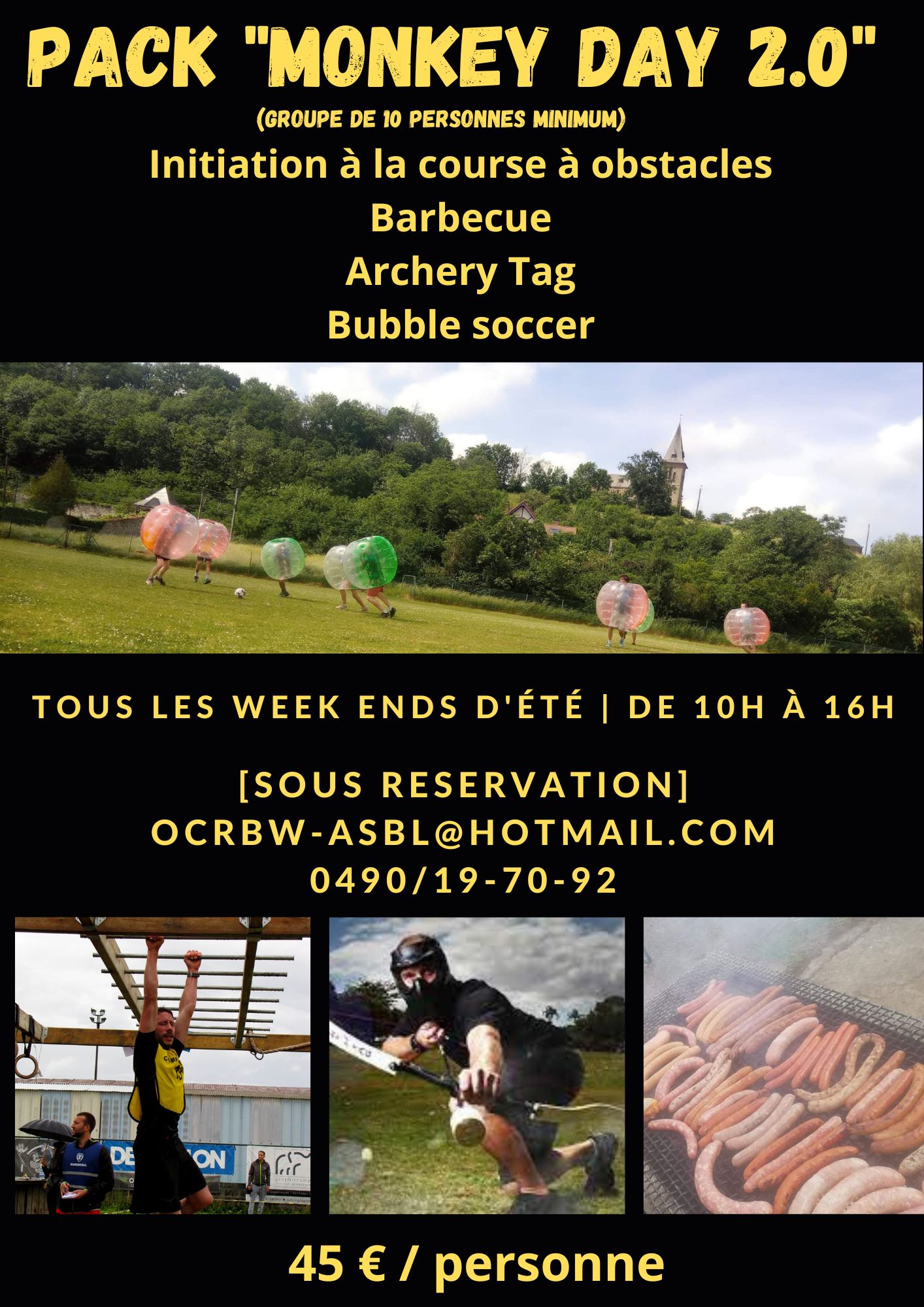 Pack « MONKEY DAY 2.0 » – THE MONKEY CAMP – CENTRE DE LOISIRS